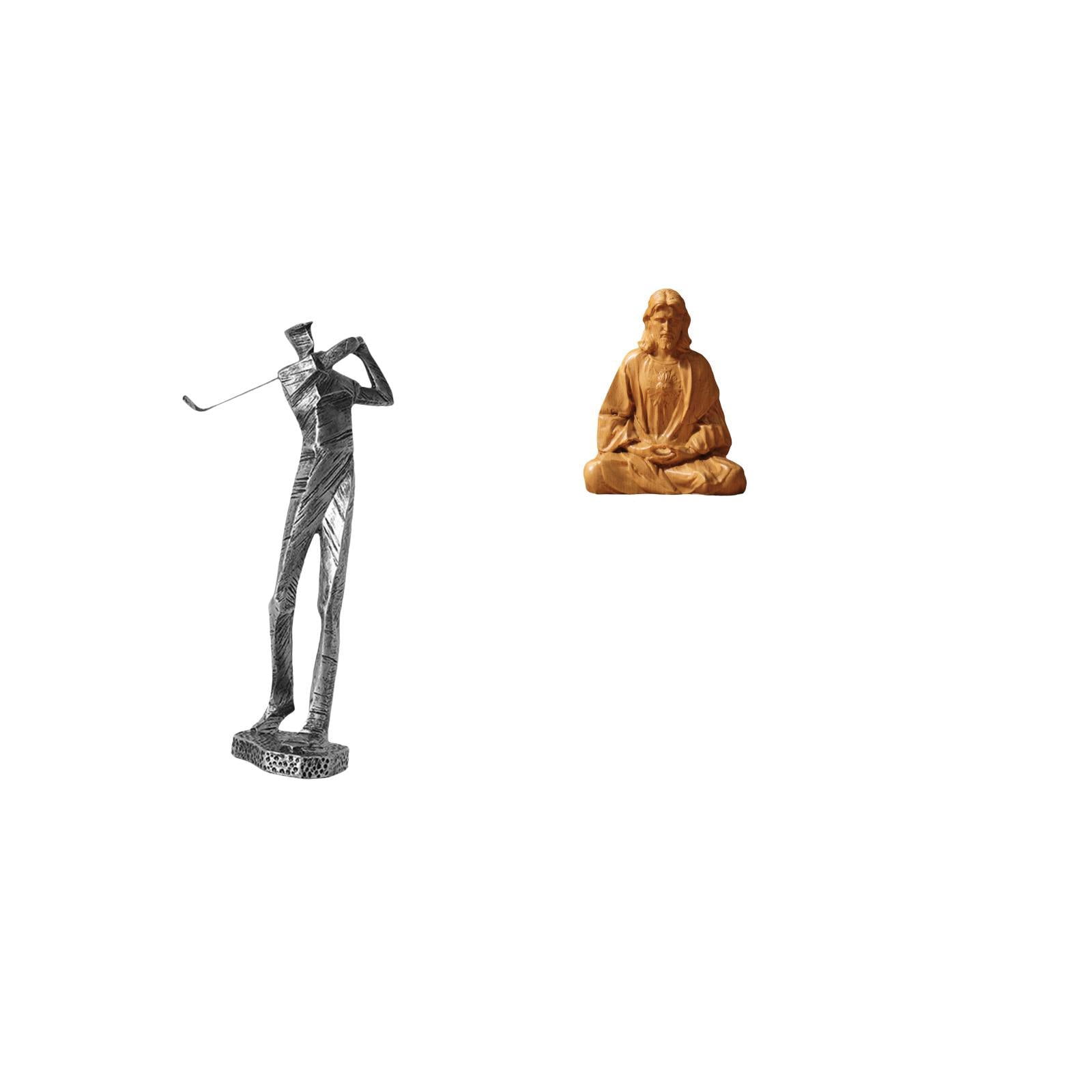 CoudarTitie Golfing Sacred Heart Resin Figurine Modern Golfer Jesus ...