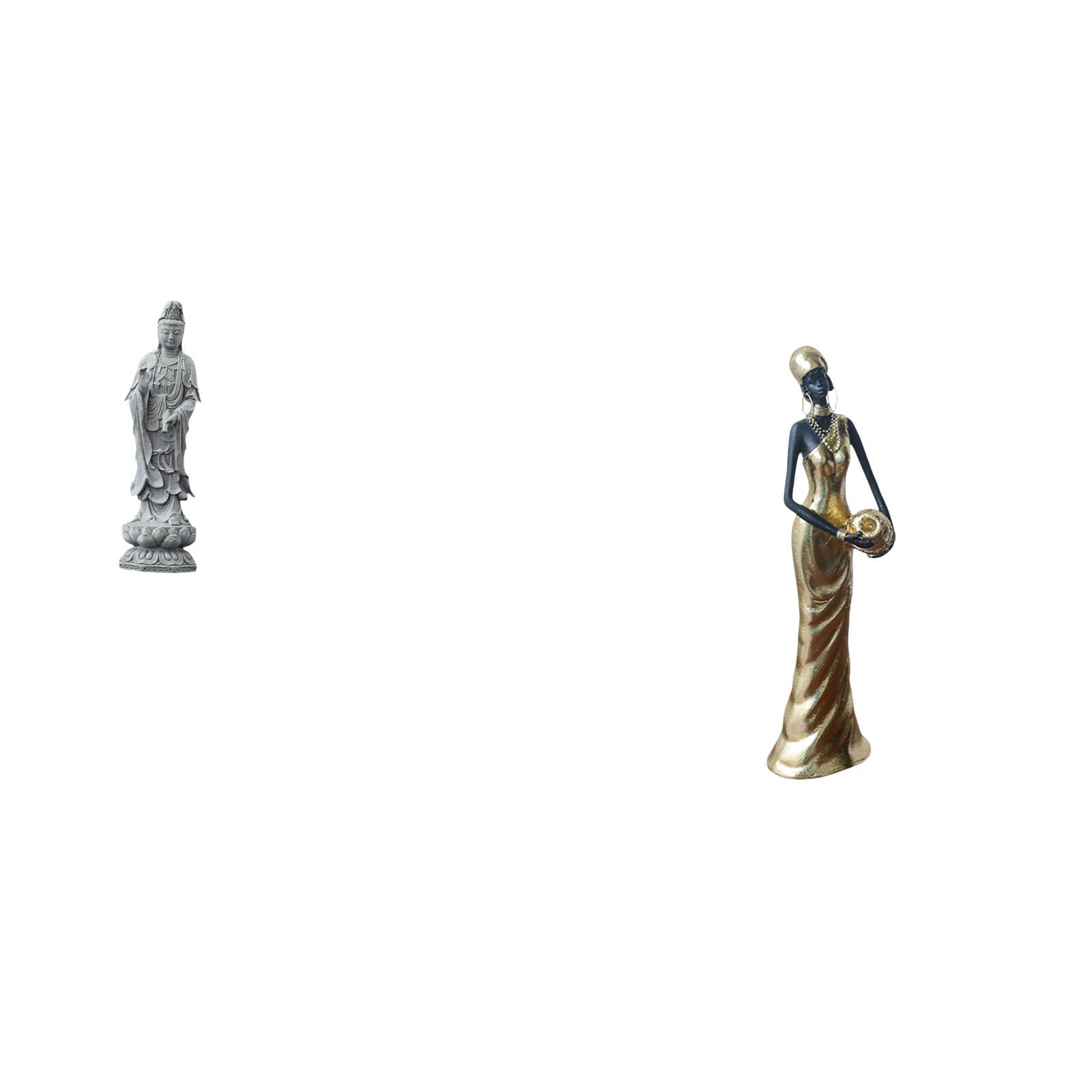 CoudarTitie Guan Yin African Tribal Lady Stone Ornament Artwork Feng ...