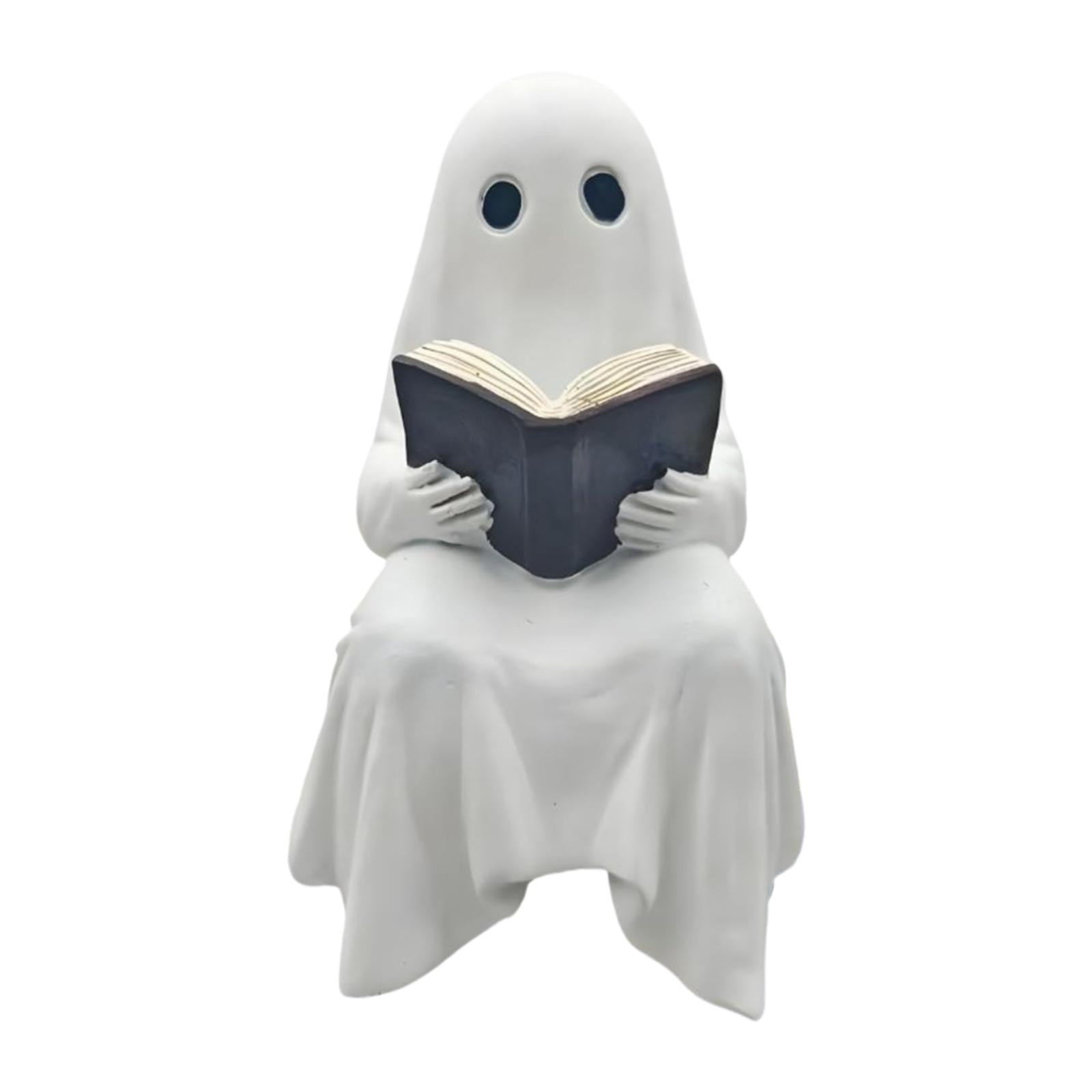 CoudarTitie Halloween Ghost Statue Reading Book Figure Cute Indoor ...