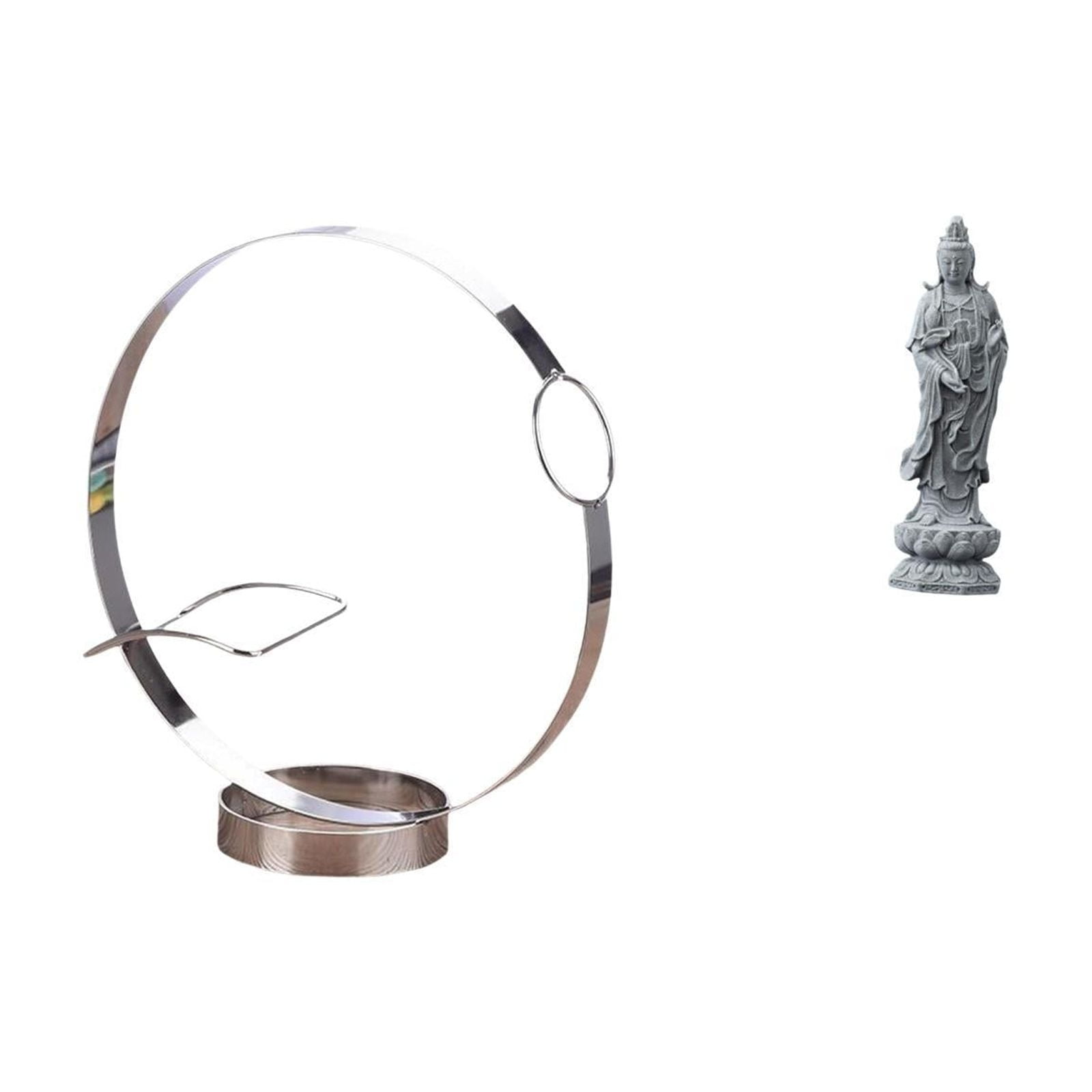 CoudarTitie Iron Wine Bottle Holder Racks Guan Yin Statue Accessories ...