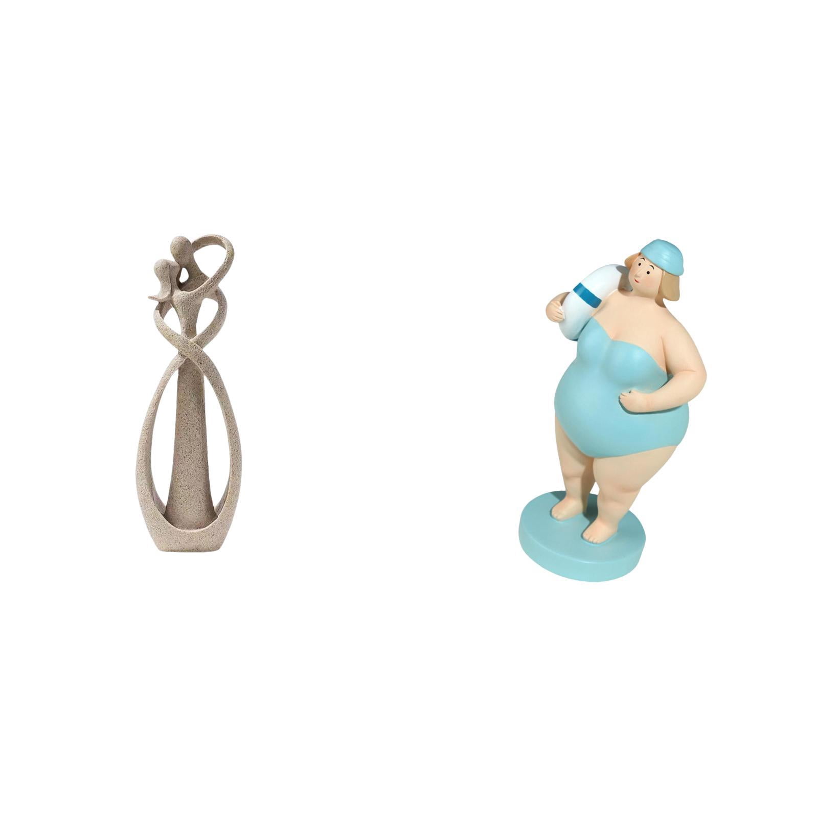 CoudarTitie Kissing Lovers Beach Woman Statue Sculpture Resin Doll Art ...