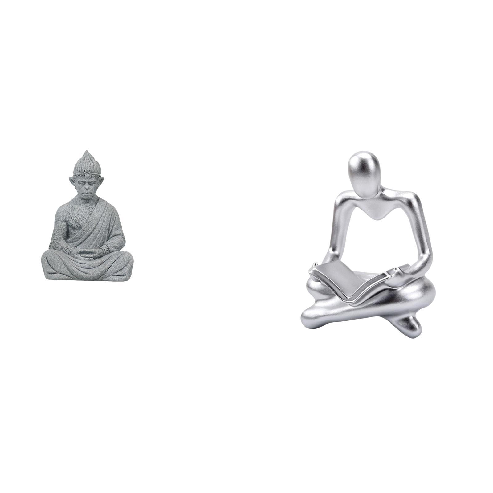 CoudarTitie Monkey Buddha Thinker Statue Figurine Creative Abstract ...