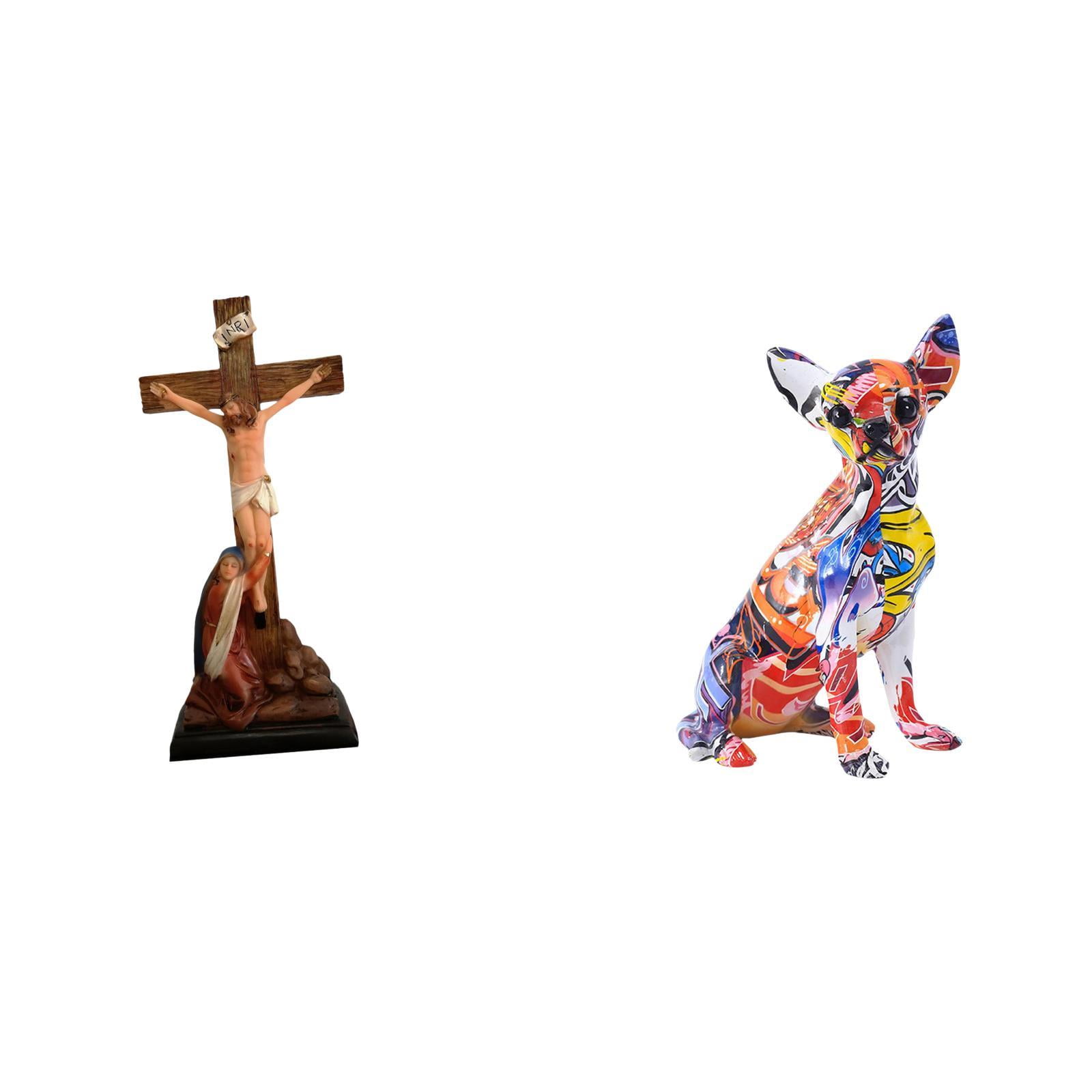 CoudarTitie Mother Mary Statue Figurine Catholic Statue Jesus Cross Figurine Decorative Figure ...