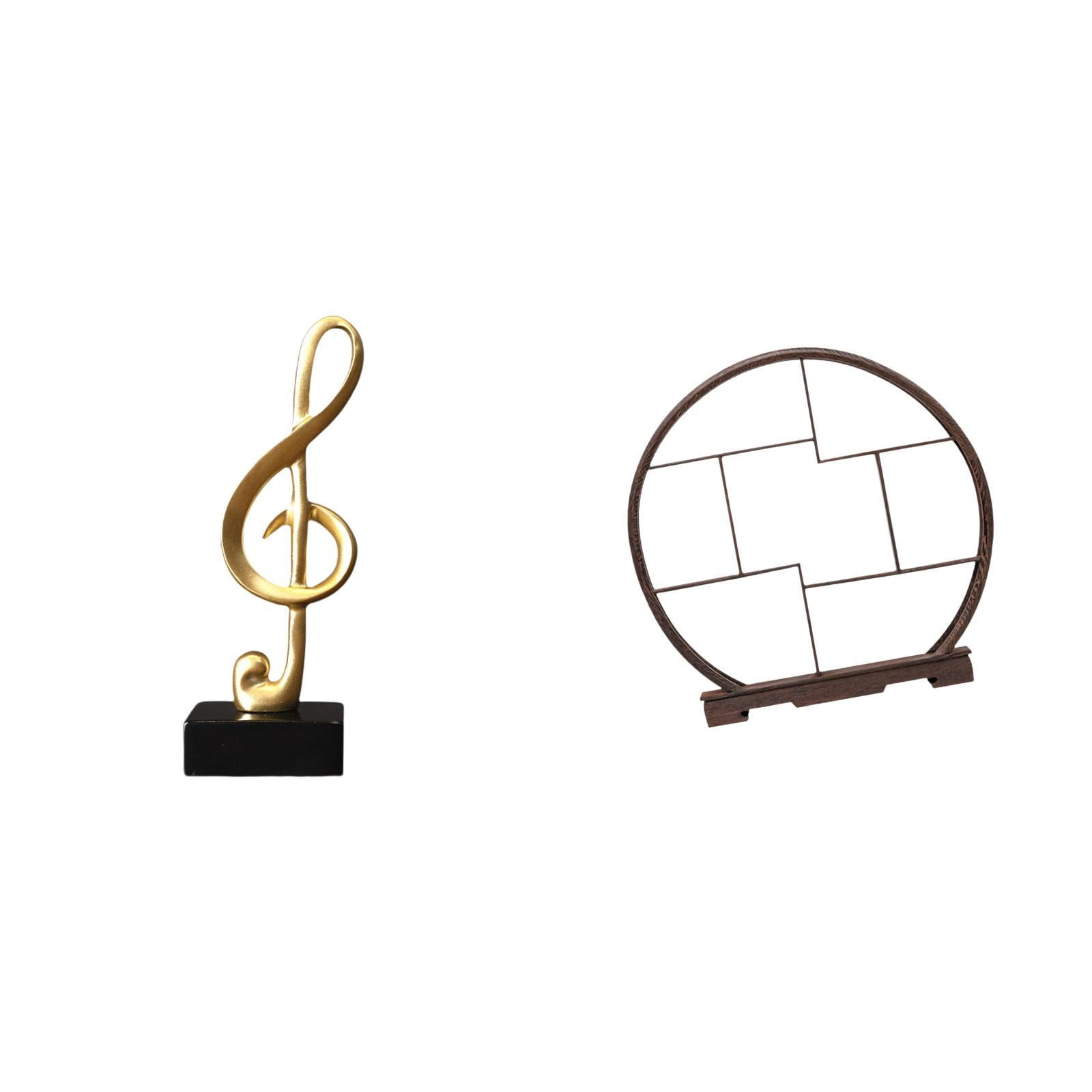 CoudarTitie Music Note Sculpture Desktop Figurine Wood Display Stand ...