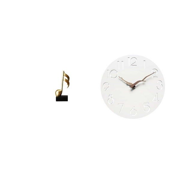 CoudarTitie Musical Wall Clock Sculpture Resin Figurine Creative ...