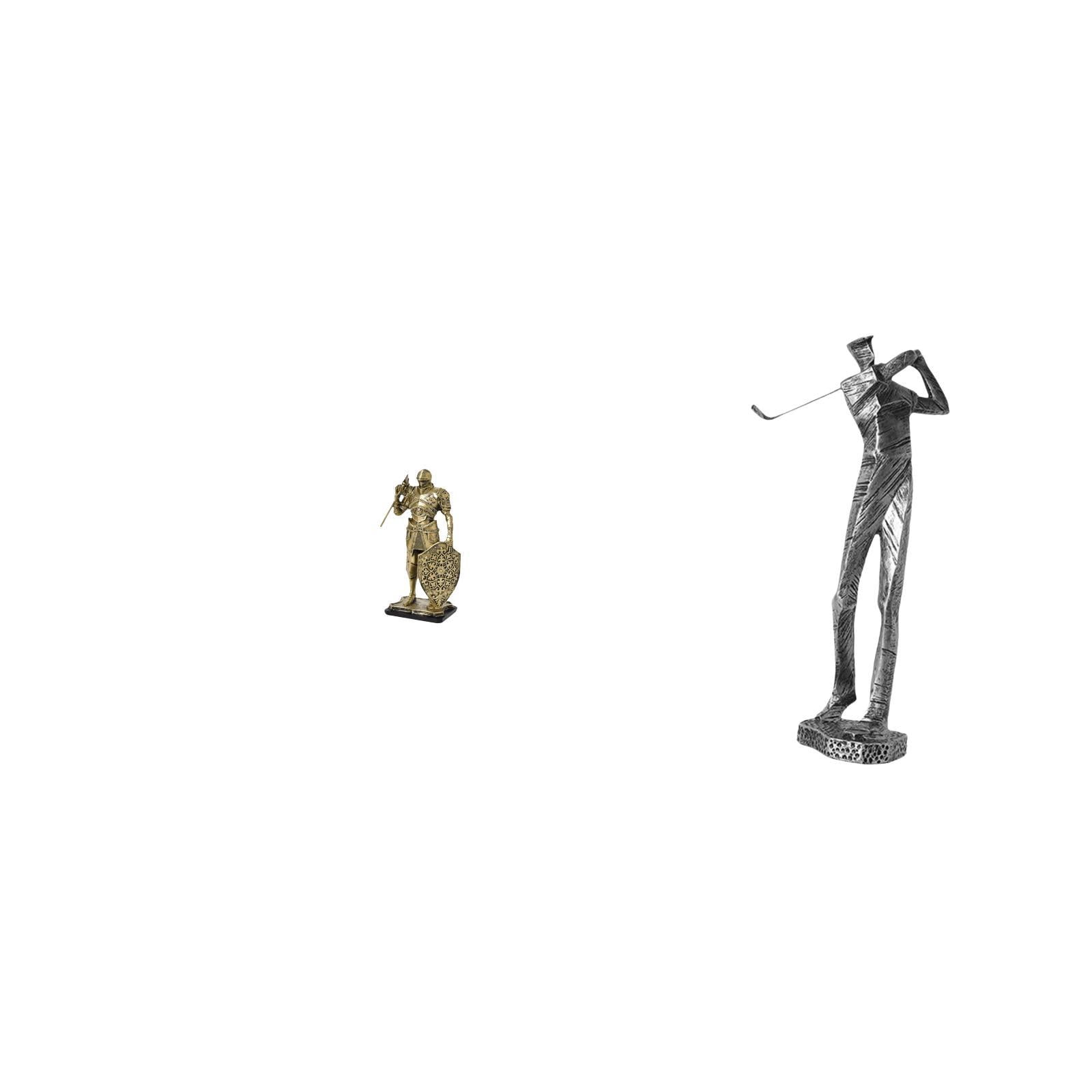 CoudarTitie Nordic Art Knight and Golfer Resin Figurine Abstract ...