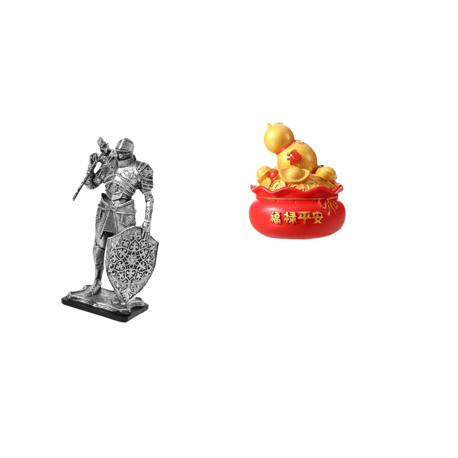CoudarTitie Nordic Knight Resin Figurine Abstract Art Ornament ...