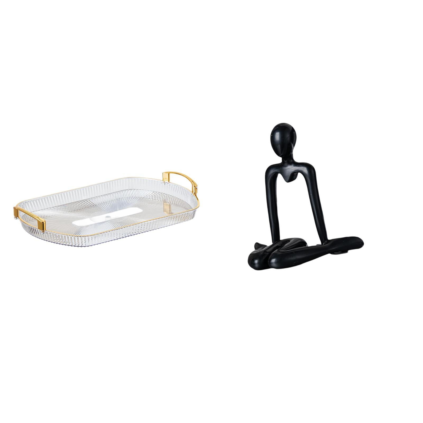 CoudarTitie Nordic Rectangle Vanity Tray Organizer and Abstract Thinker ...