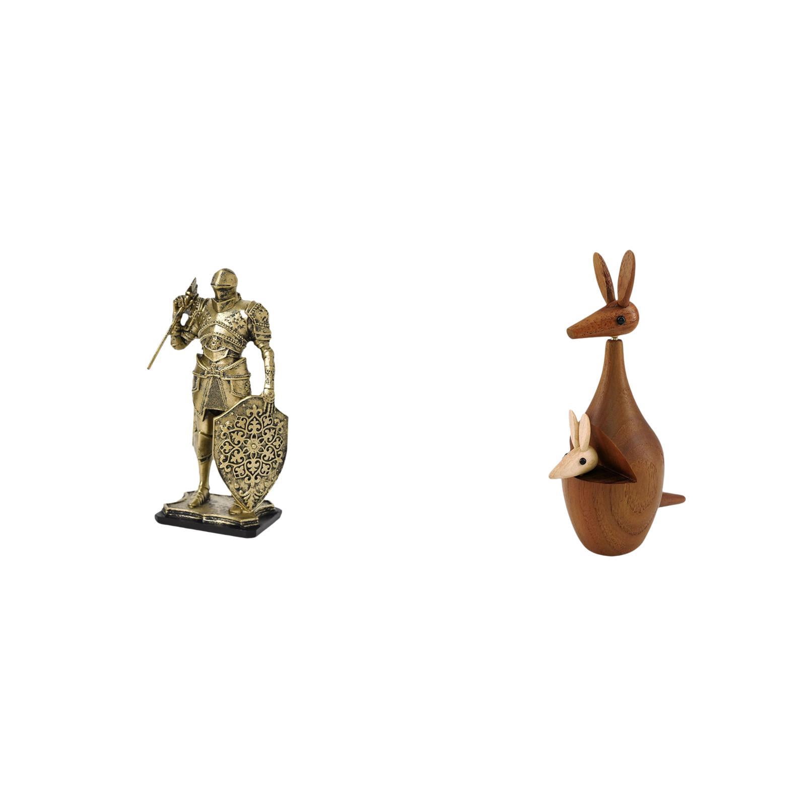 CoudarTitie Nordic Resin Knight Statue Abstract Animal Figurine Art ...
