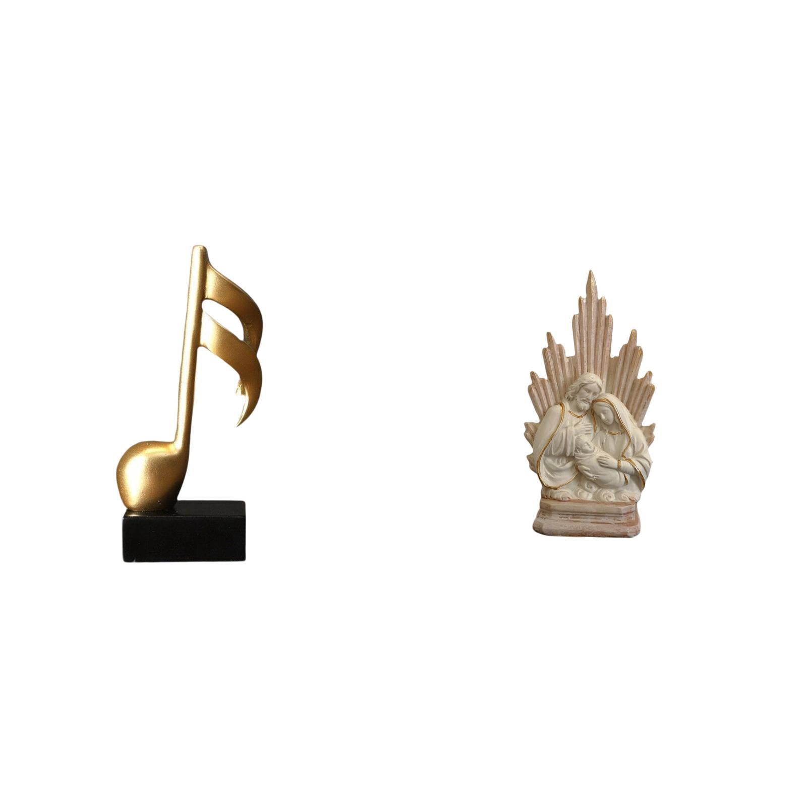 CoudarTitie Resin Music Note Sculpture Figurine Creative Tabletop ...