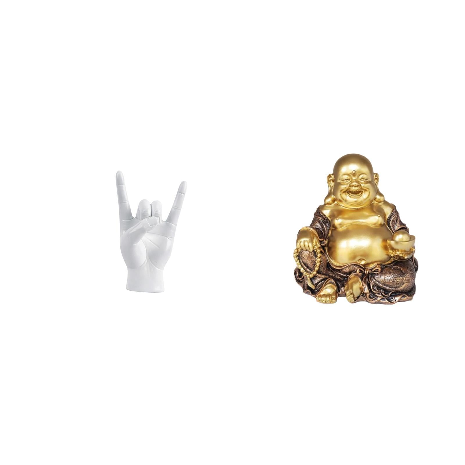 CoudarTitie Rock Gesture Buddha Hand Sculpture Creative Finger Statue ...