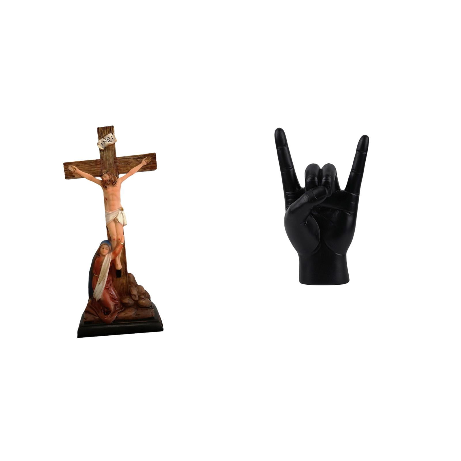 CoudarTitie Rock Gesture Statue Catholic Statue Mother Mary Statue ...