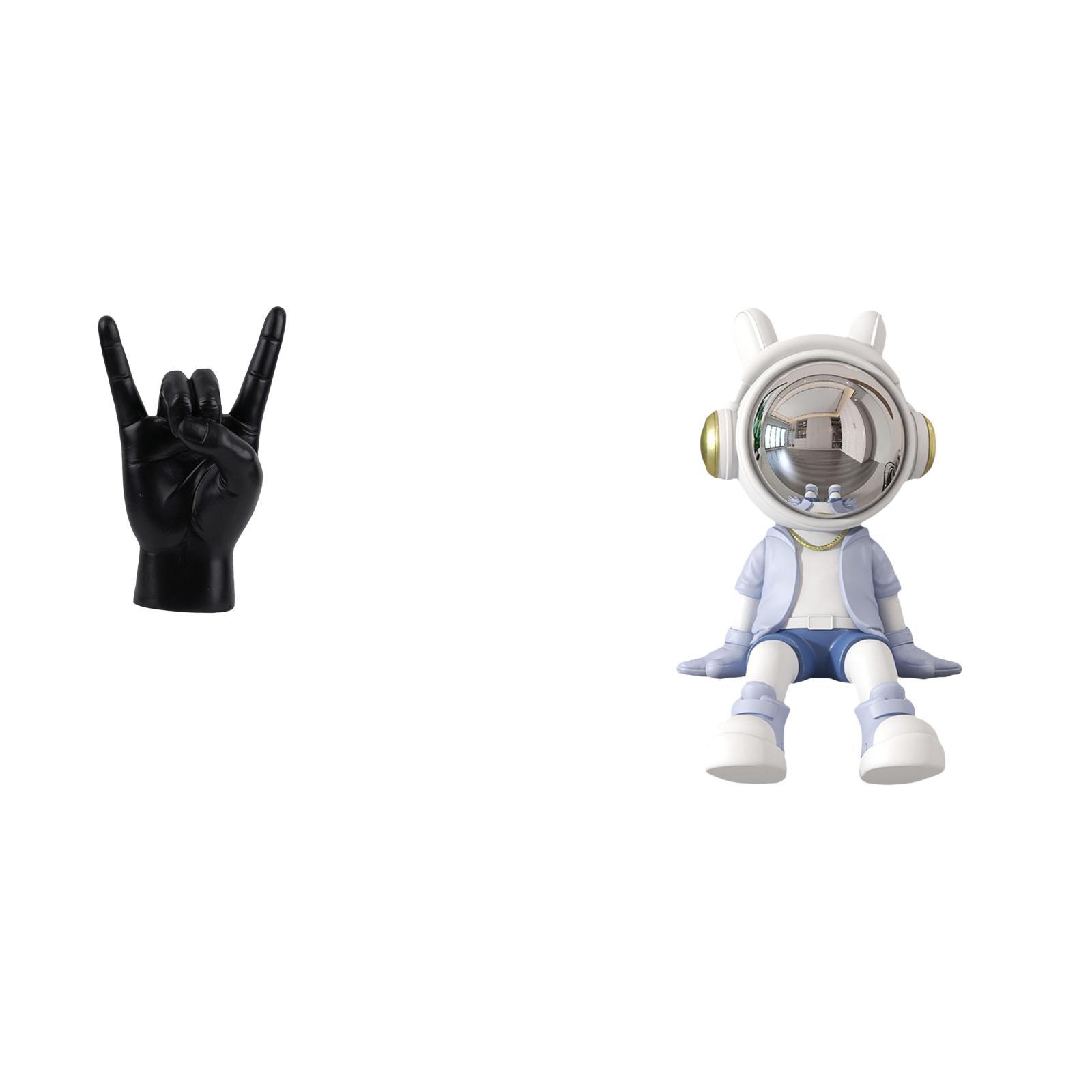CoudarTitie Rock Hand Gesture Astronaut Statue Sculpture Creative Hand ...