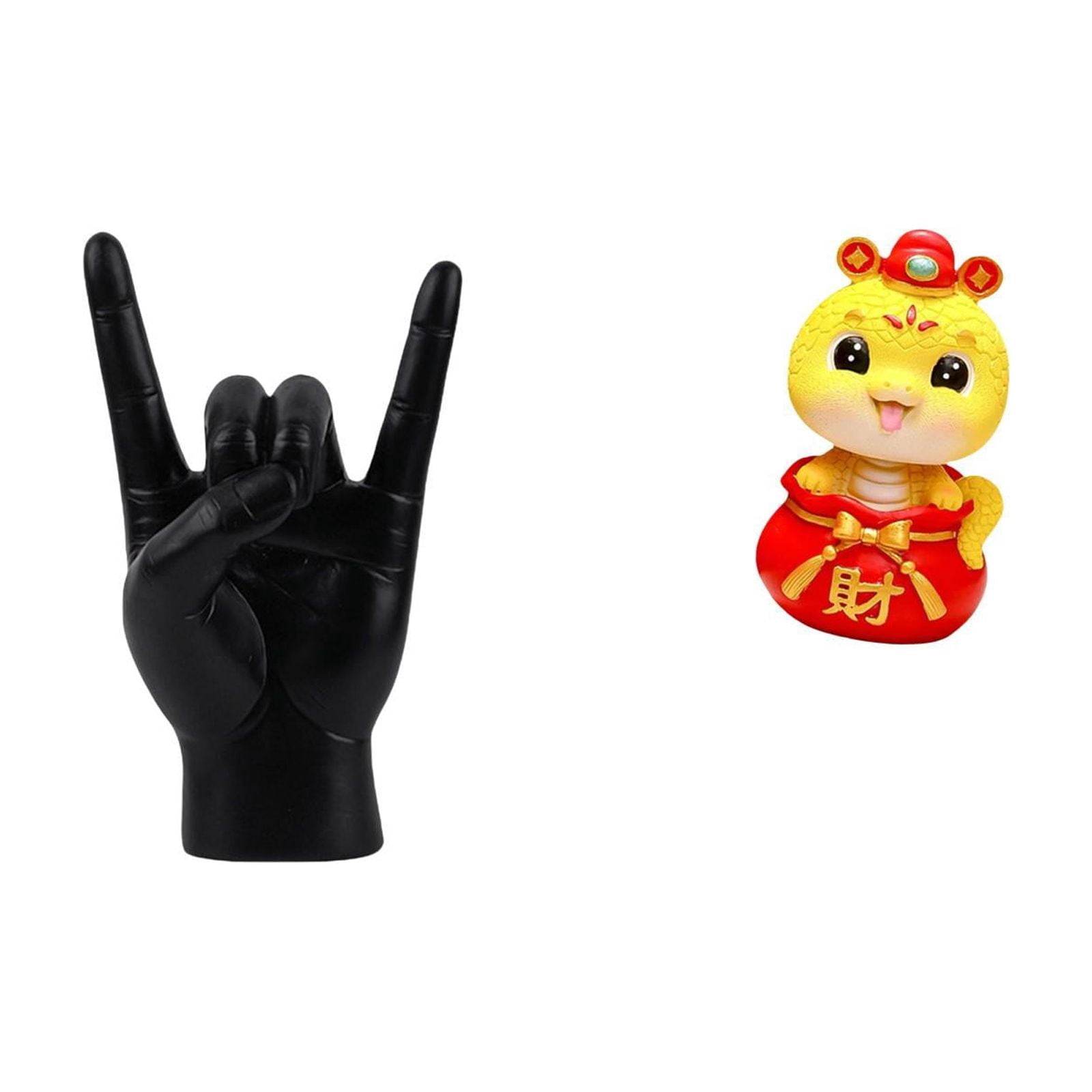 CoudarTitie Rock Hand Gesture Sculpture Creative Finger Statue for ...