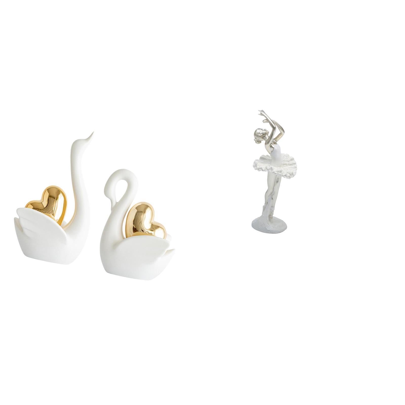 CoudarTitie Swan Ballerina Figurines Tabletop Ornament Art Crafts ...