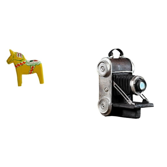 CoudarTitie Swedish Dalecarlian Horse Animal Sculpture Resin Ornament ...