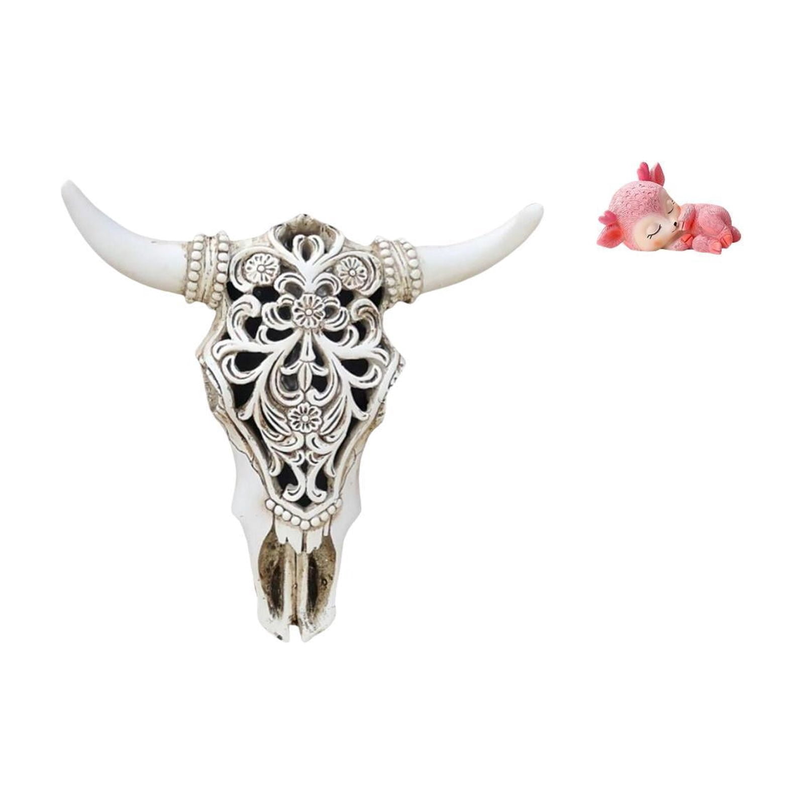 CoudarTitie Wall Sculpture Resin Cow Head Wall Decor Statue Deer ...