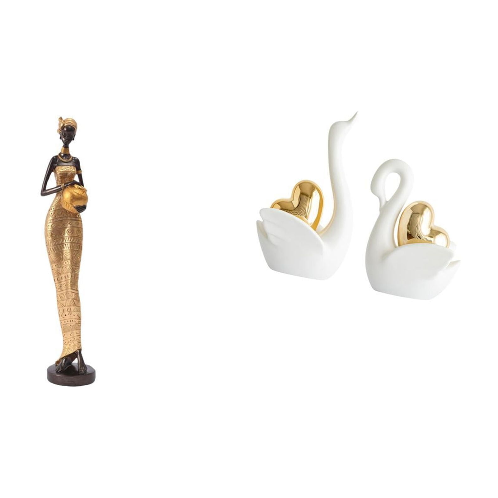 CoudarTitie Women Statues African Statues Sculptures Swan Statue Modern ...
