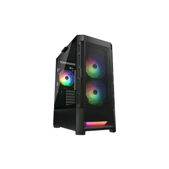 Cougar AIRFACE RGB BLACK Mid Tower Gaming CS Brilliant Lighting Mesh ...