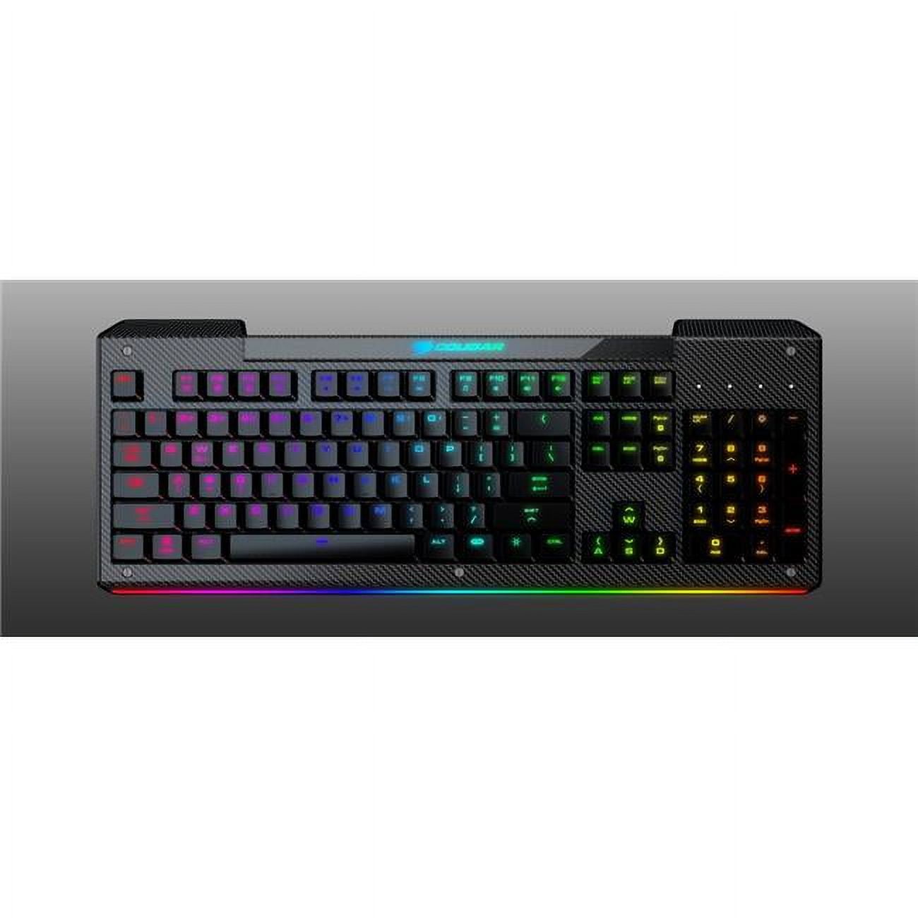 Cougar AURORA Aurora Carbon Fiber LED Backlight Gaming Keyboard - White ...