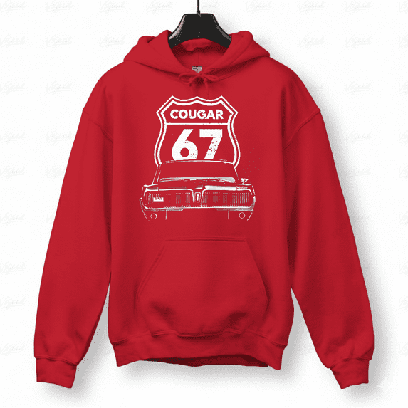 Cougar Classic 1967 Vintage Muscle Car Retro Auto Lover Hoodie for Men ...