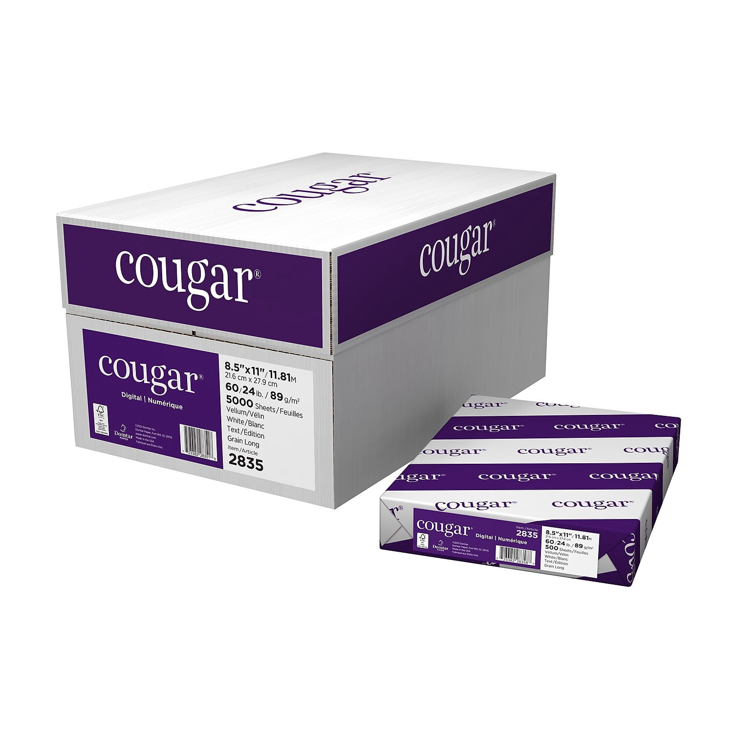 Cougar Digital 10% Recycled 8.5" x 11" Multipurpose Paper 60 lbs. 98 ...