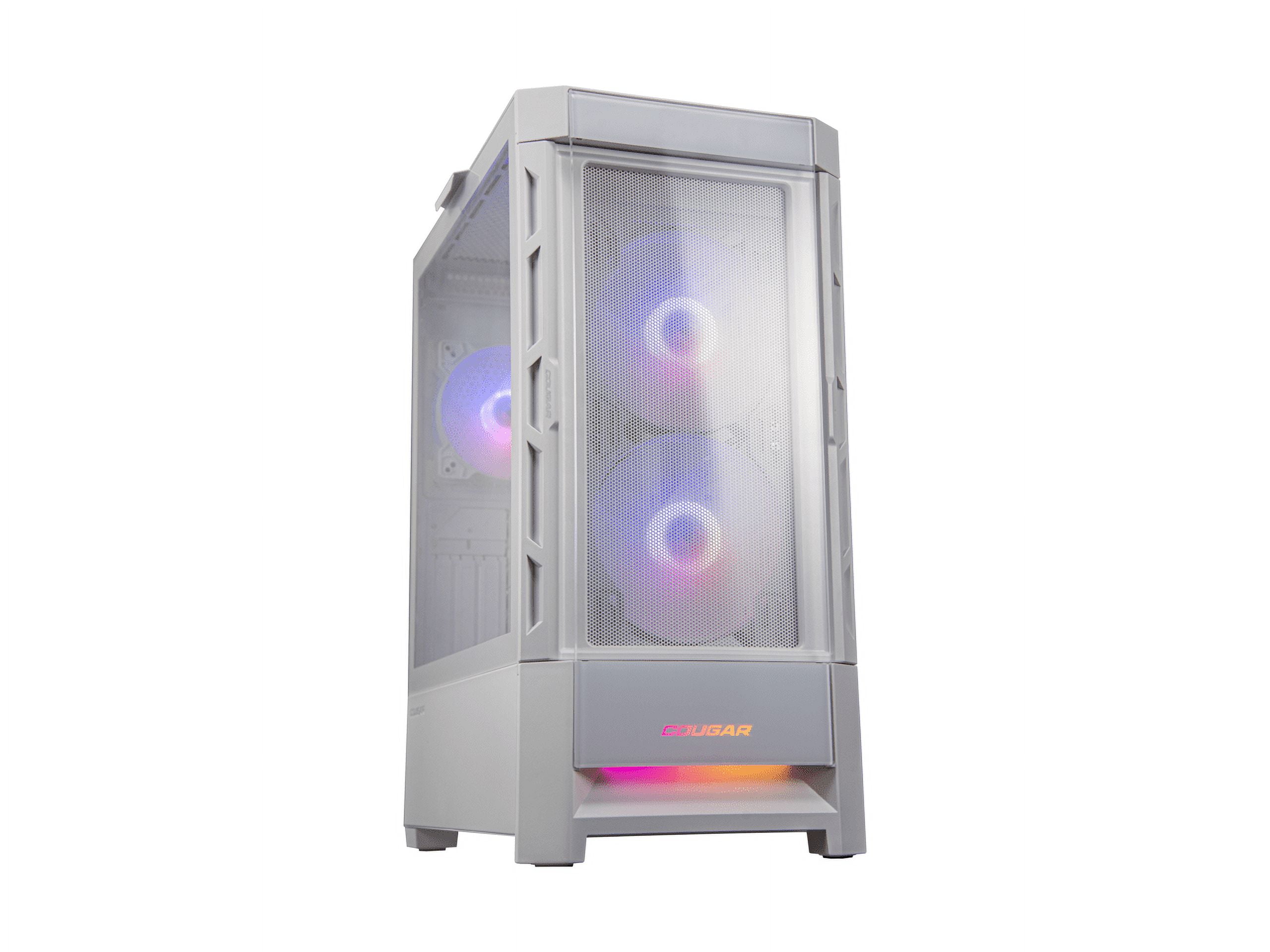 Cougar Duoface RGB White Mid Tower Computer Cases with Glass and Mesh ...