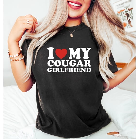 Cougar Girlfriend Tshirt, Cougar Love Shirt, I Love My Cougar ...
