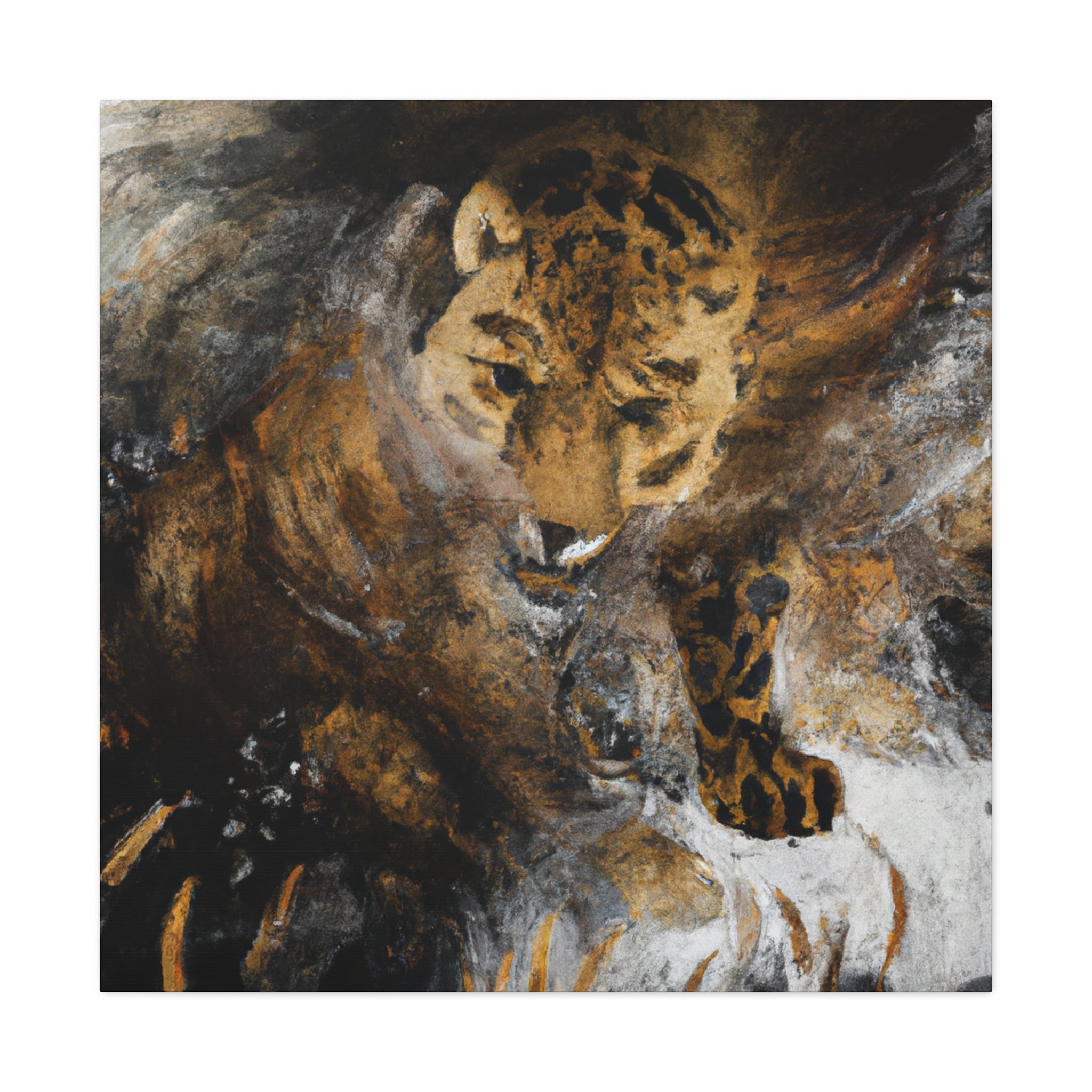 Cougar in Abstraction - Canvas - Walmart.com