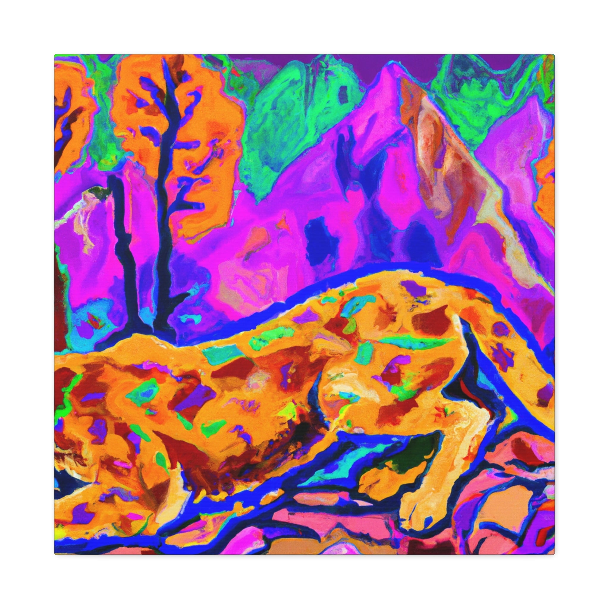 Cougar in Fauvism - Canvas - Walmart.com
