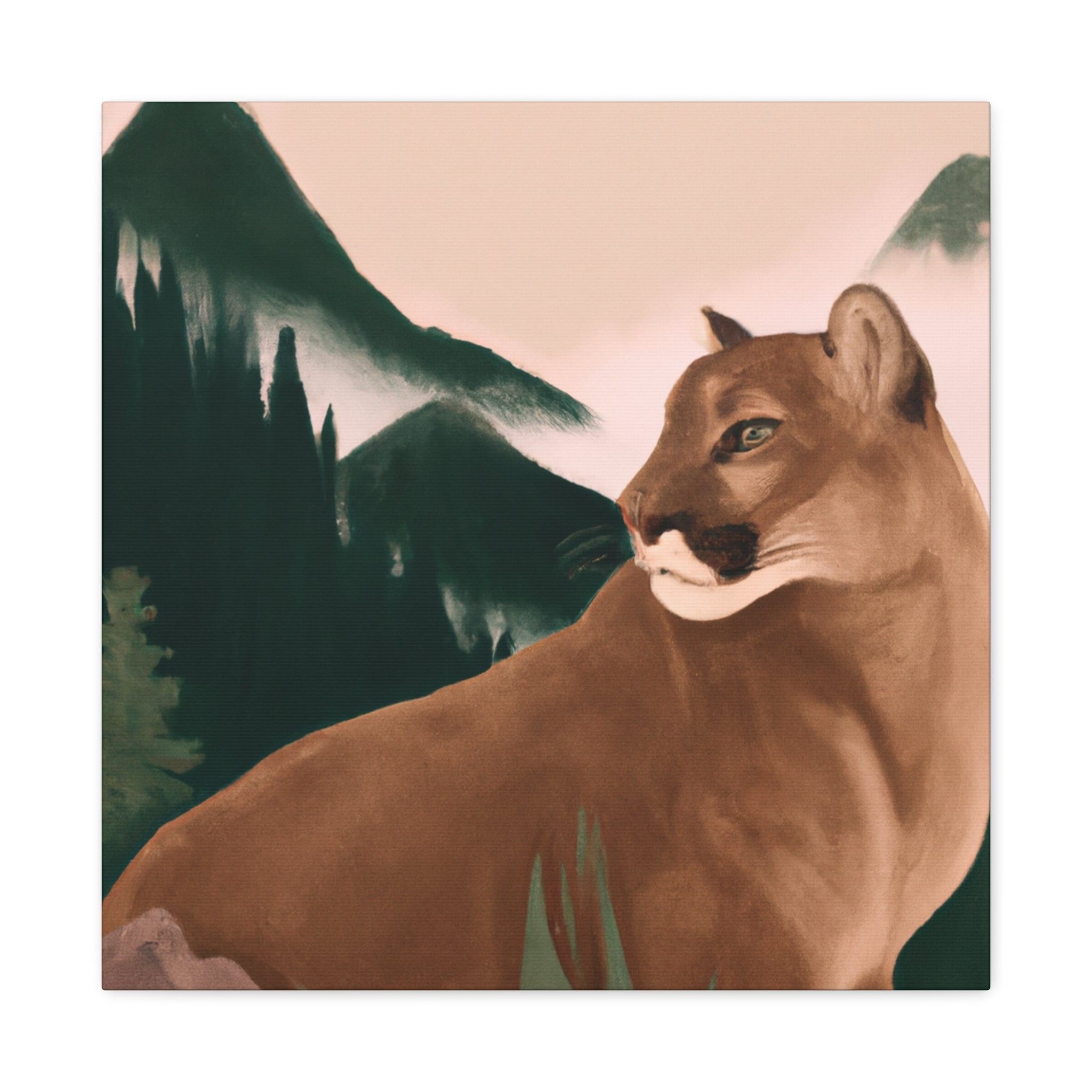 "Cougar in Minimalism" - Canvas - Walmart.com