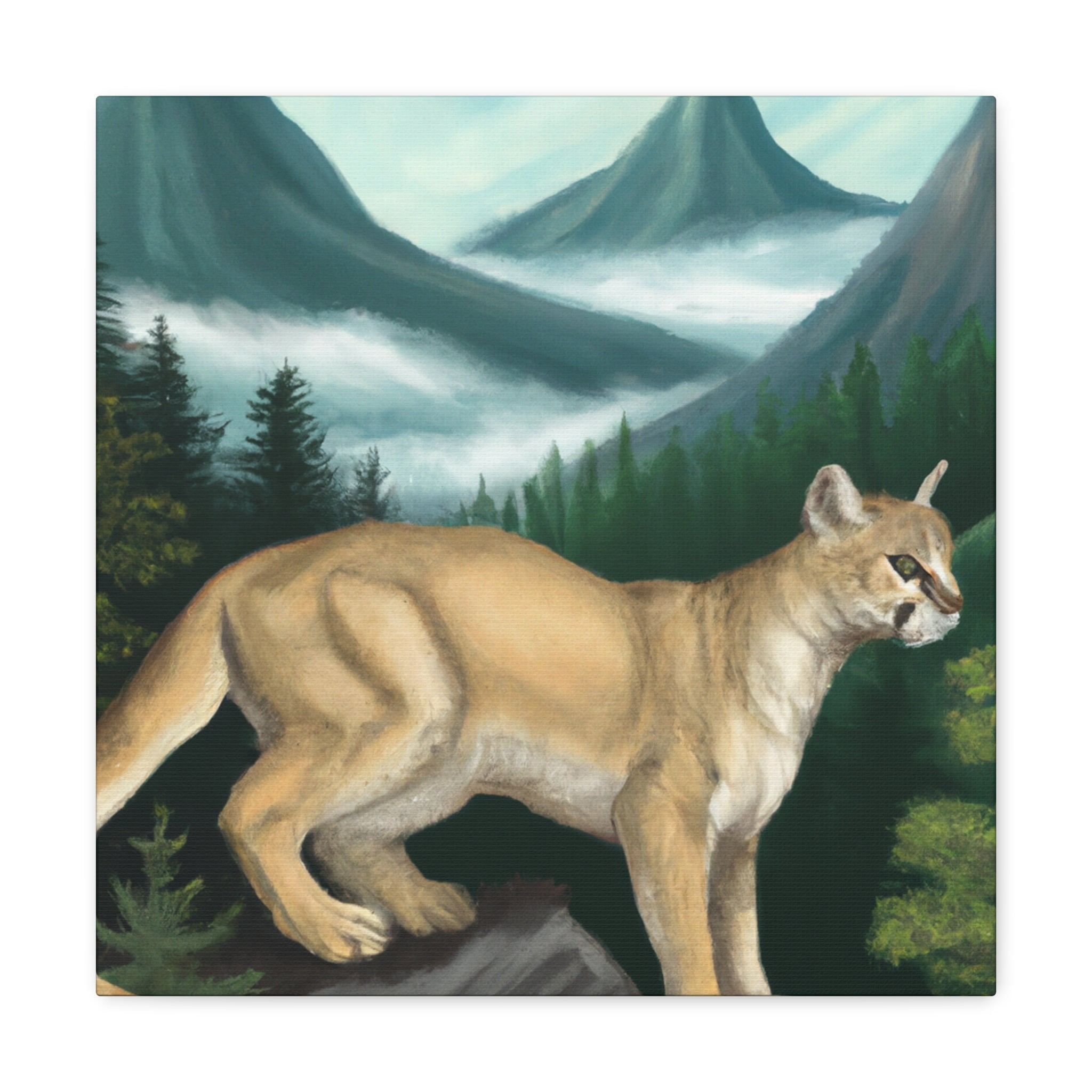 Cougar in Neoclassicism - Canvas - Walmart.com