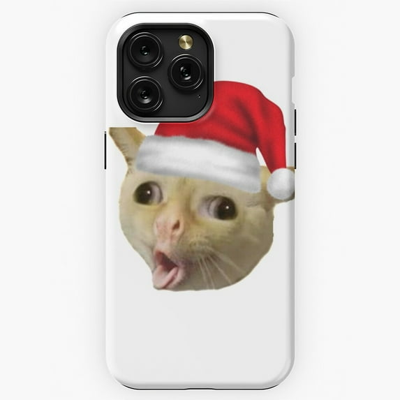 Coughing Cat Christmas Meme Funny Holiday iPhone Case 17 to 11 Pro Max ...