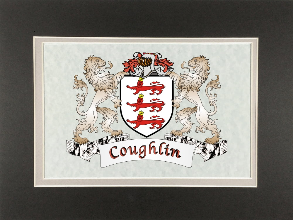 Coughlin Irish Coat of Arms Print - Frameable 9" x 12" - Walmart.com