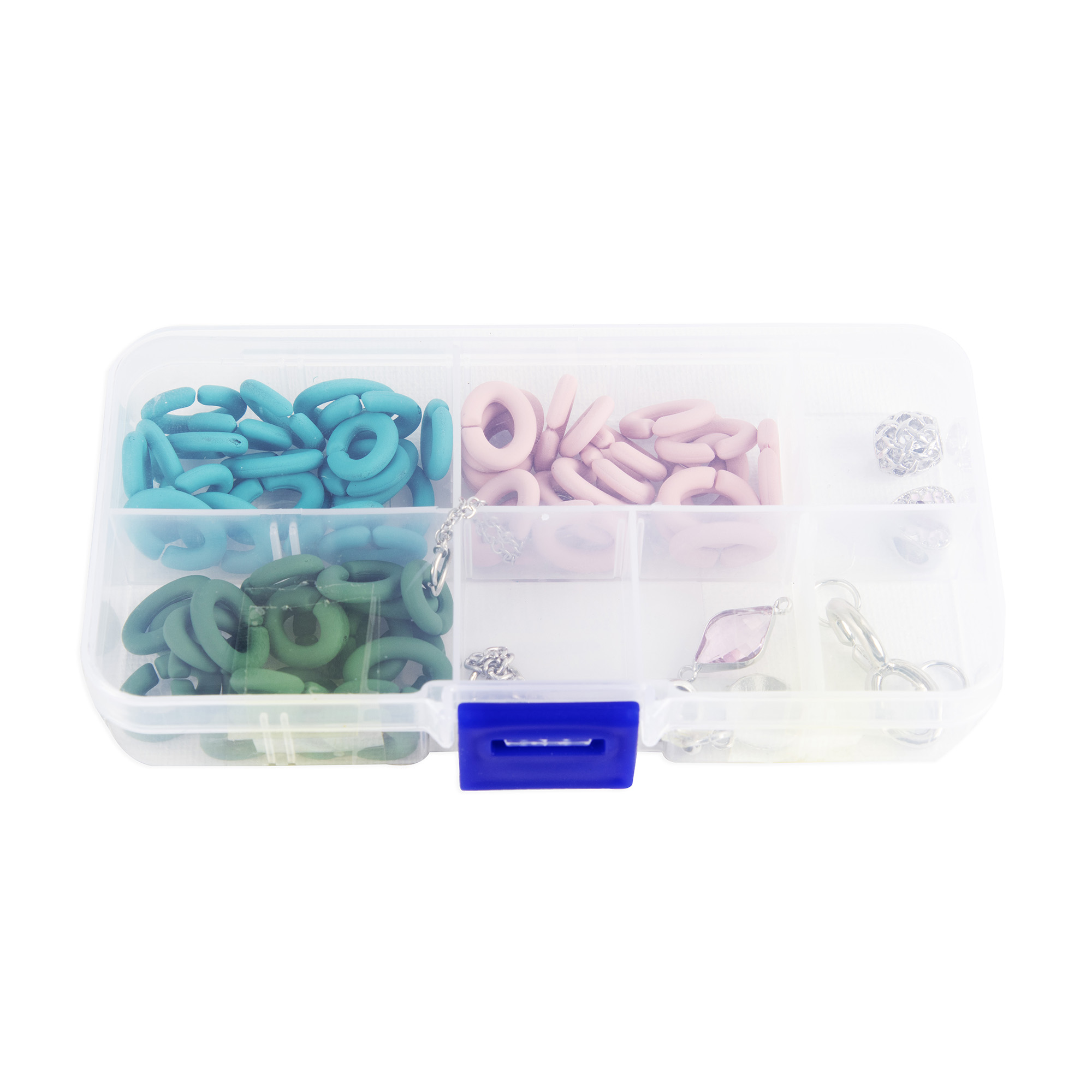 Couisn DIY Silicone Chain and Charm Kit, Jewelry Making, Pink, Green ...