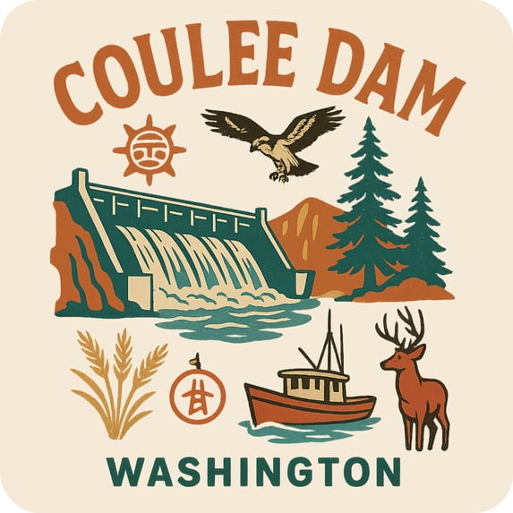 Coulee Dam Washington Keepsakes Souvenir Vinyl Sticker – Destination ...