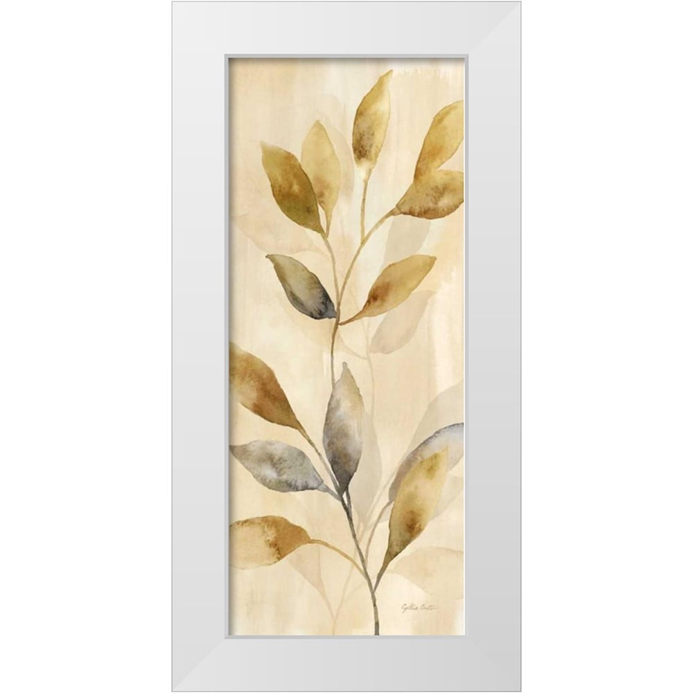 Coulter, Cynthia 10x18 White Modern Wood Framed Museum Art Print Titled - Majestic Leaves Panel ...