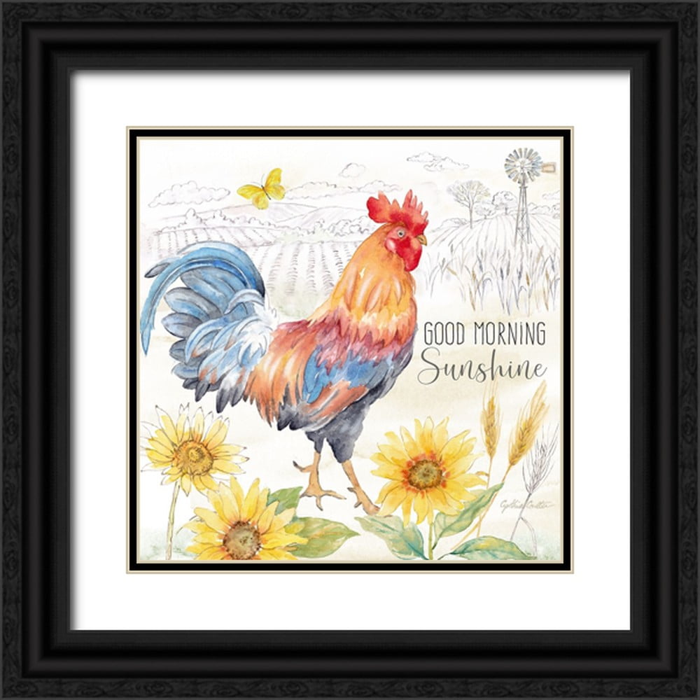 Coulter, Cynthia 15x15 Black Ornate Wood Framed with Double Matting ...