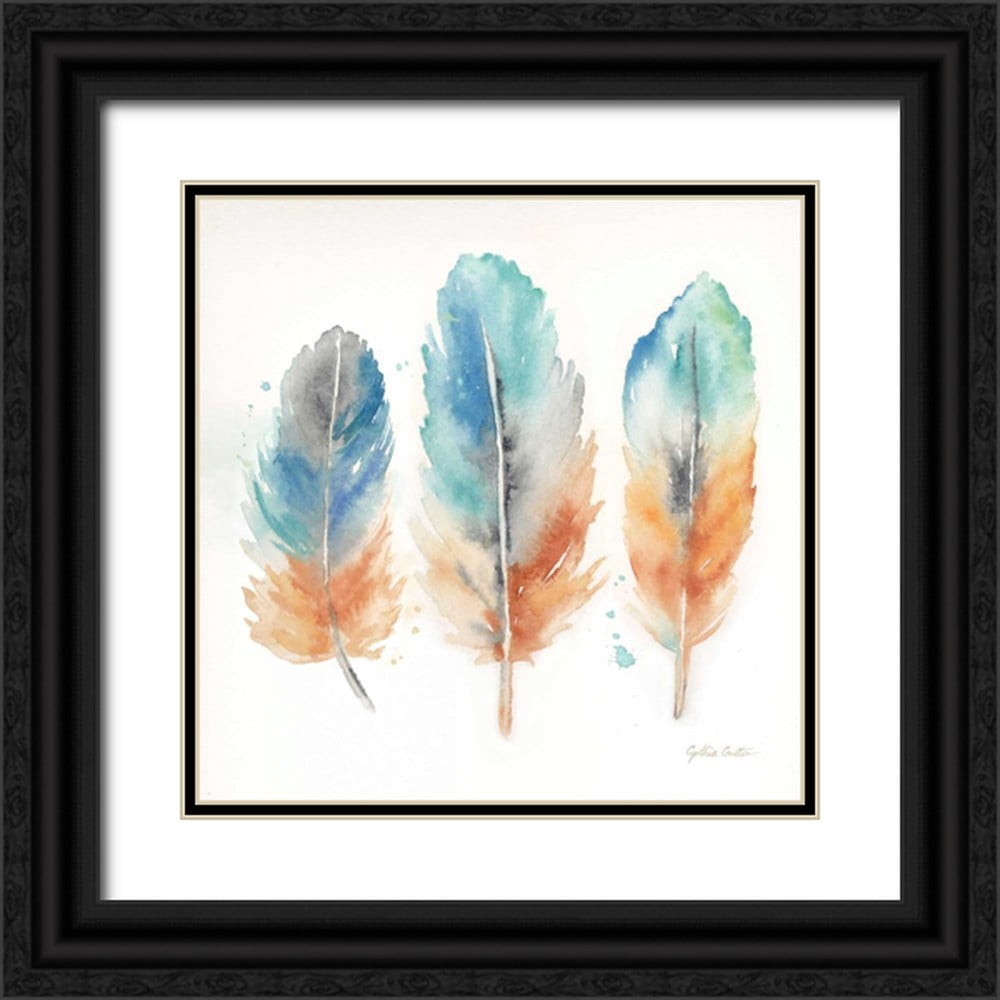 Coulter, Cynthia 15x15 Black Ornate Wood Framed with Double Matting ...