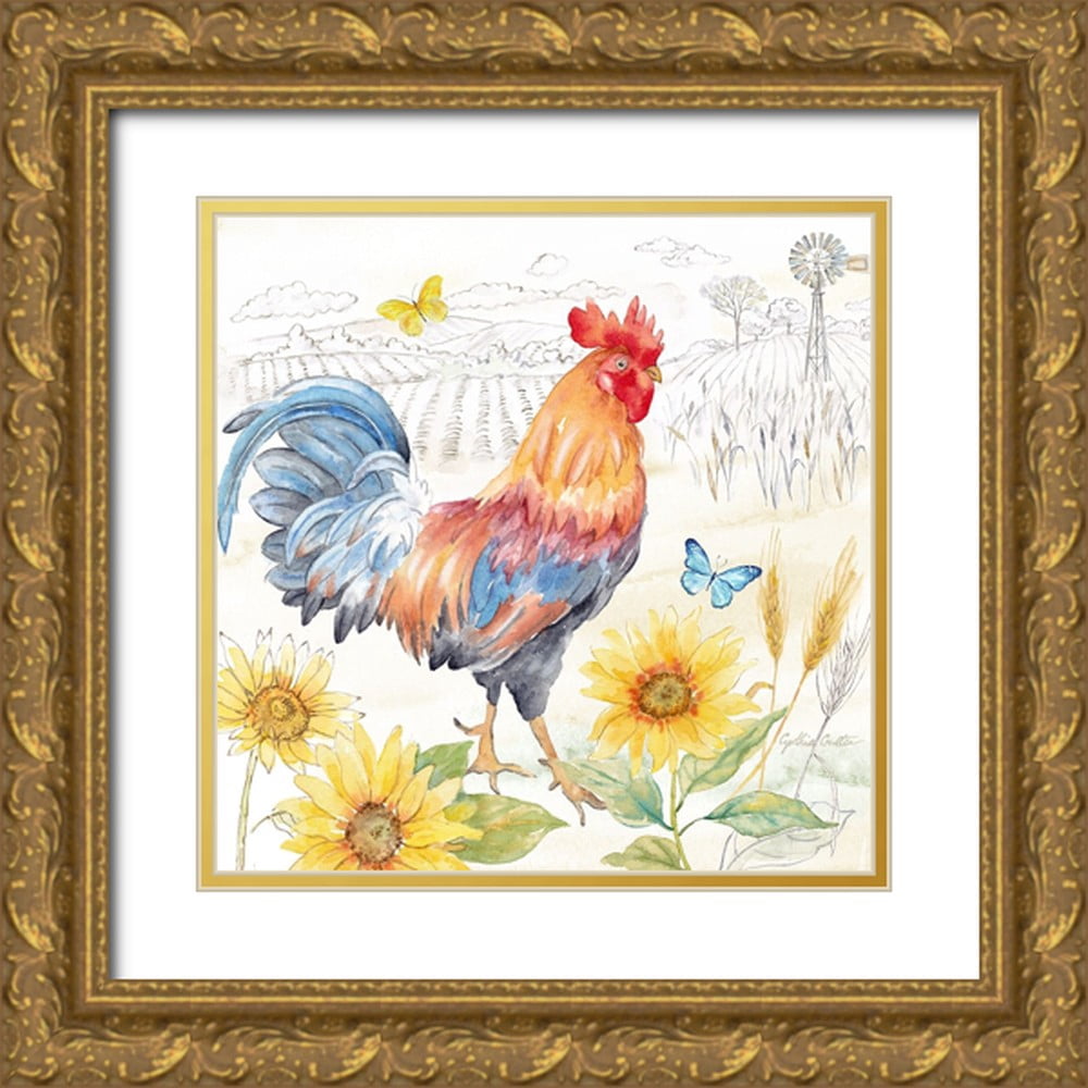 Coulter, Cynthia 15x15 Gold Ornate Wood Framed with Double Matting ...