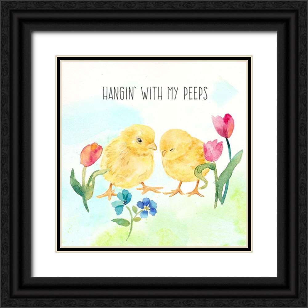 Coulter, Cynthia 20x20 Black Ornate Wood Framed with Double Matting ...