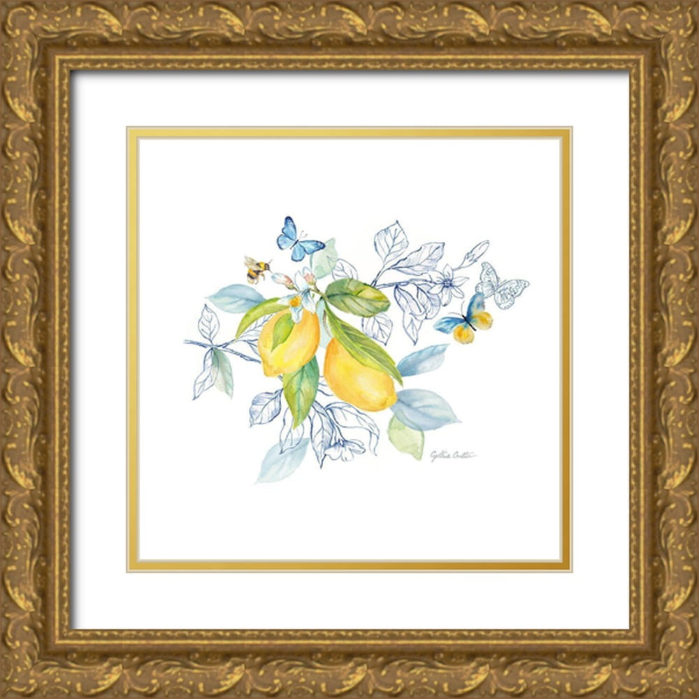 Coulter, Cynthia 20x20 Gold Ornate Wood Framed with Double Matting ...