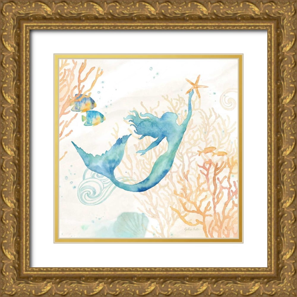 Coulter, Cynthia 20x20 Gold Ornate Wood Framed with Double Matting ...