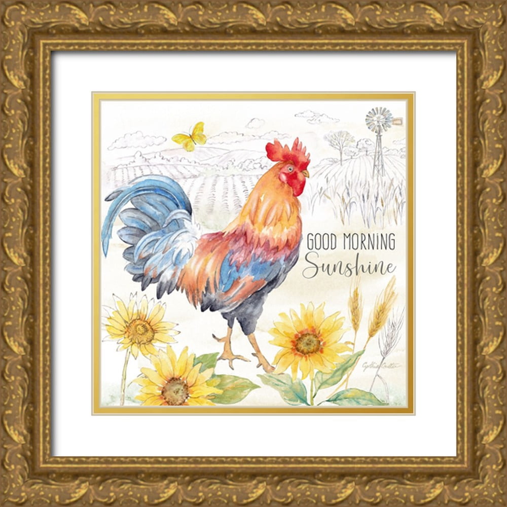 Coulter, Cynthia 26x26 Gold Ornate Wood Framed with Double Matting ...
