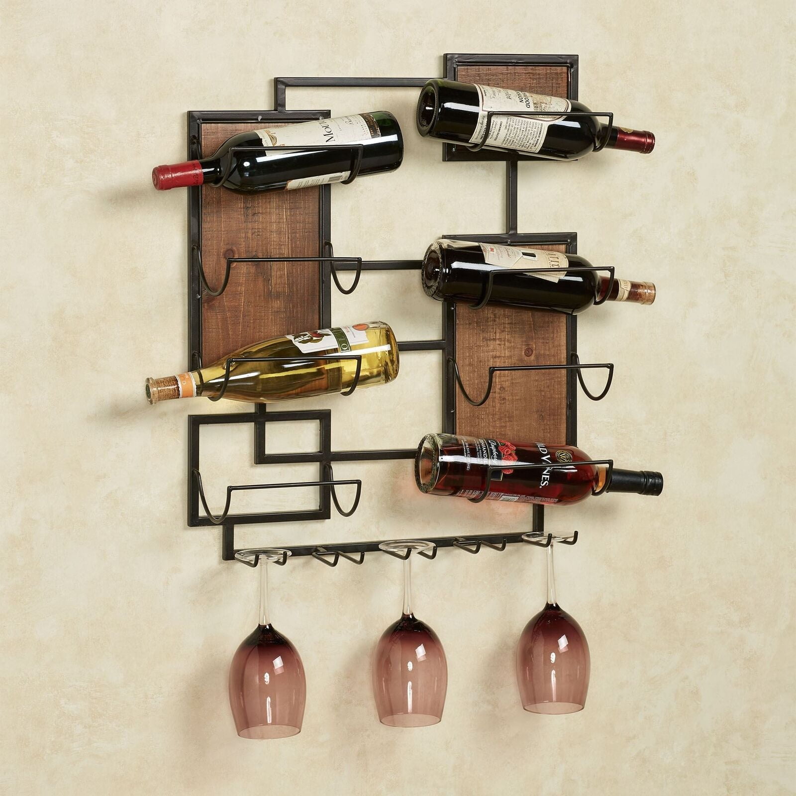 Coulter Wall Wine Rack Black - Wine Collection Display Rack - Walmart.com