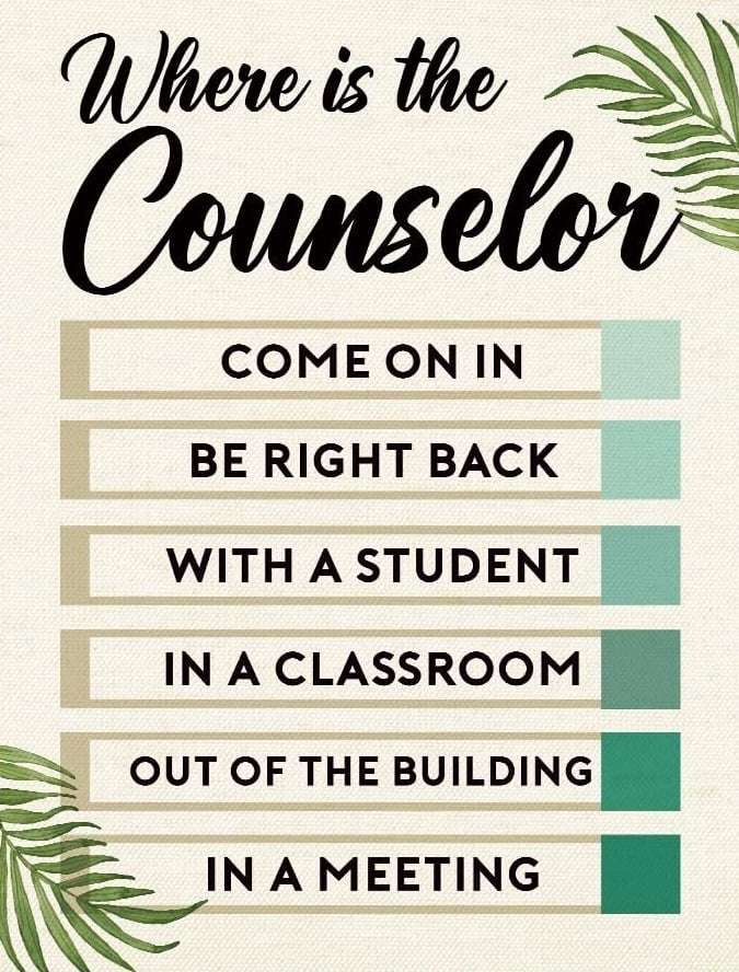 Counseling Decorations poster Counselling Wall Art, School Counselor ...