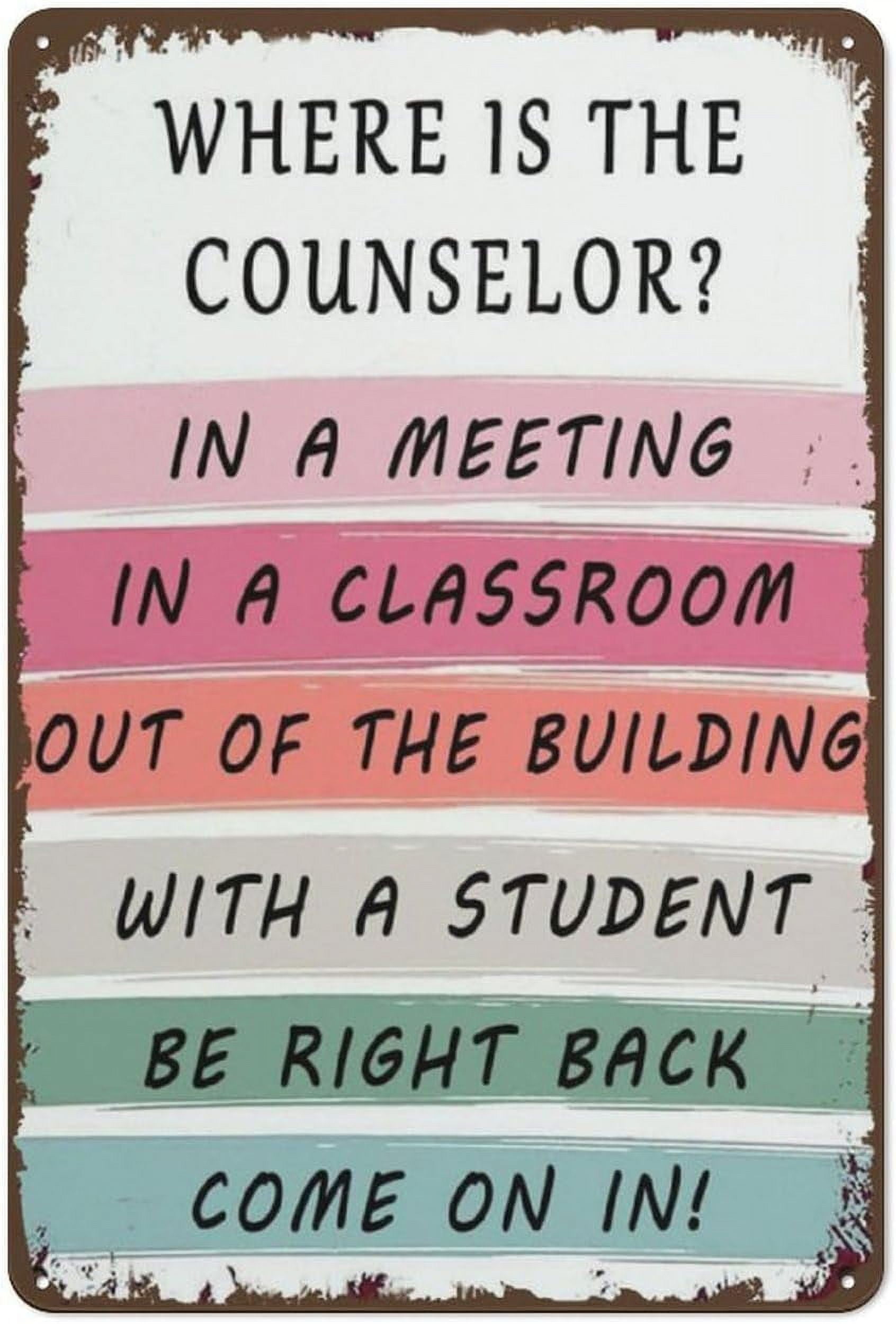 Counselor Door Sign Where is The Counselor Counseling Office Decor Art ...