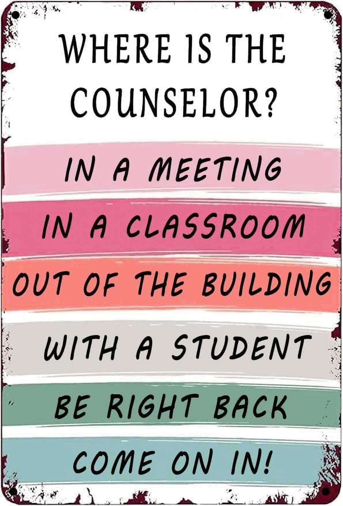 Counselor Door Sign Where is The Counselor Counseling Office Decor Art ...