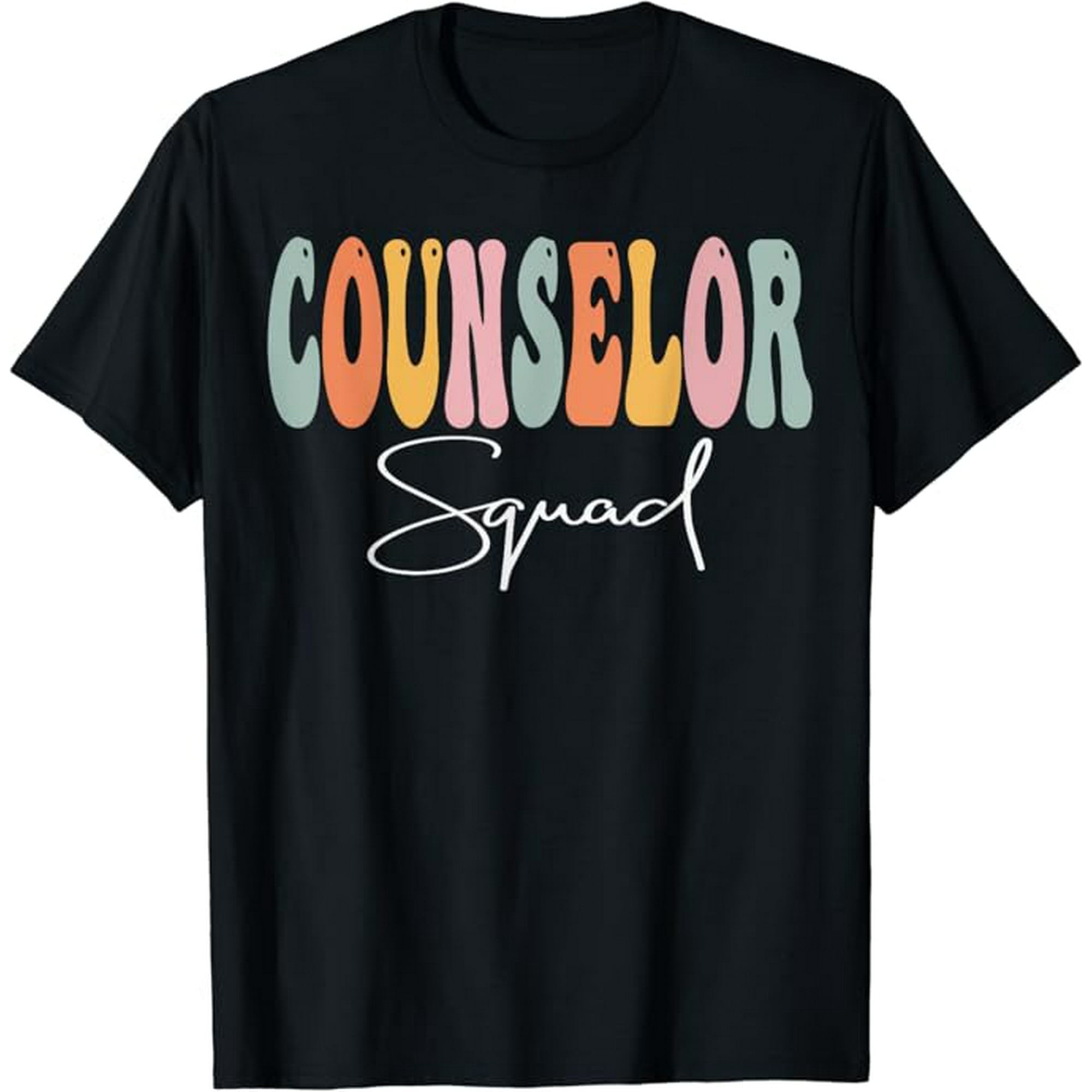 Counselor Squad Retro Groovy Women Happy First Day Of School T-Shirt ...