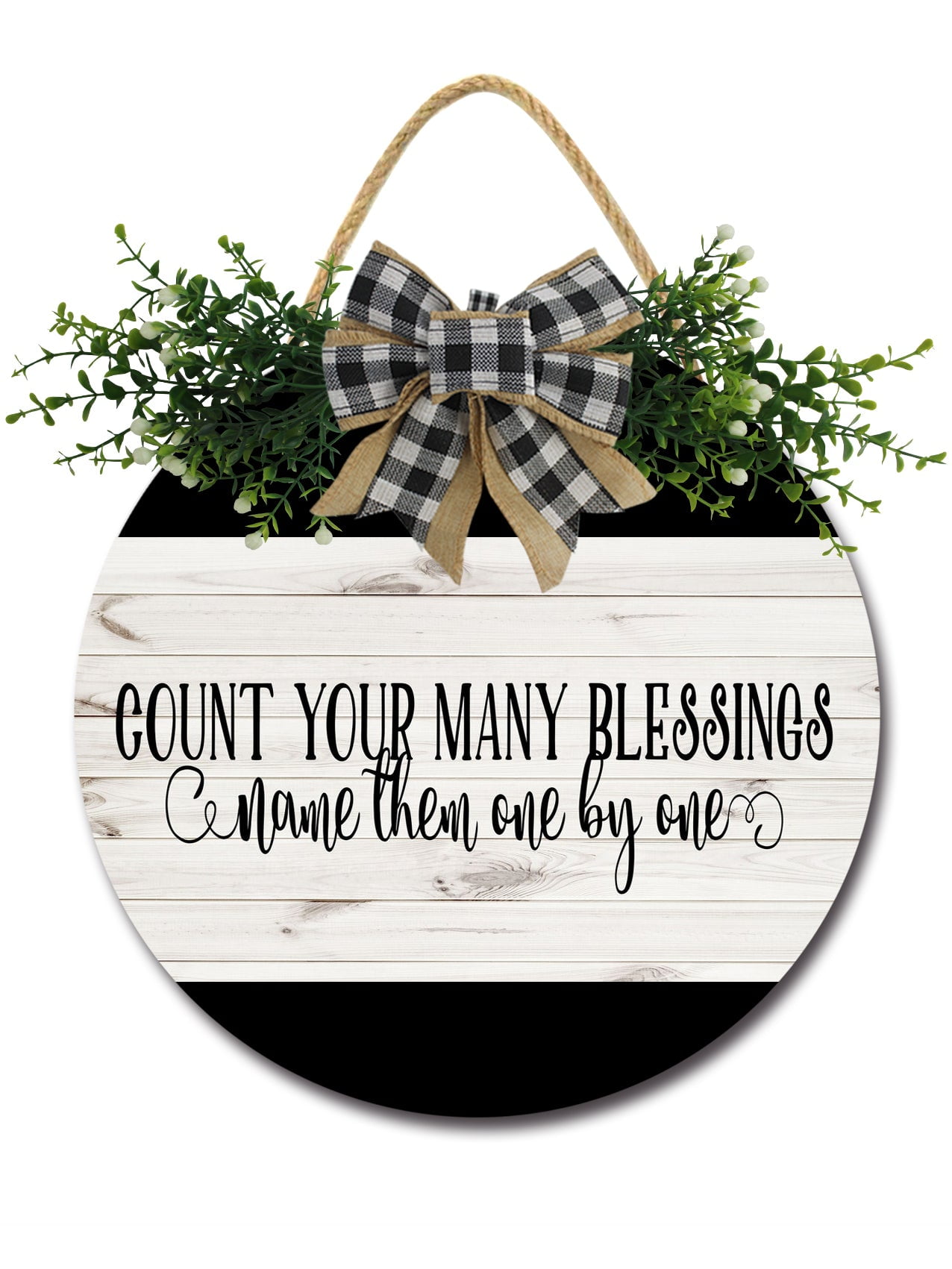 Count Your Blessings Name Them One By One Sign Front Door Porch ...